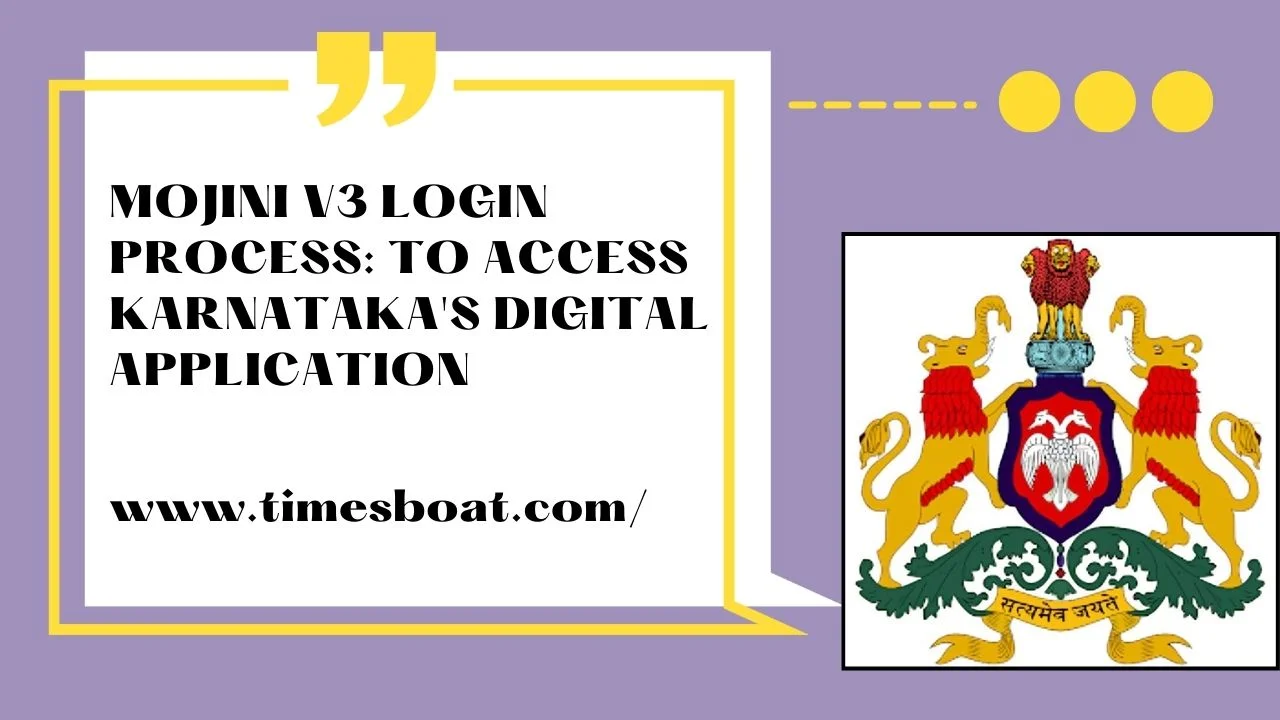 Mojini V3 Login Process: To Access Karnataka's Digital Application ...